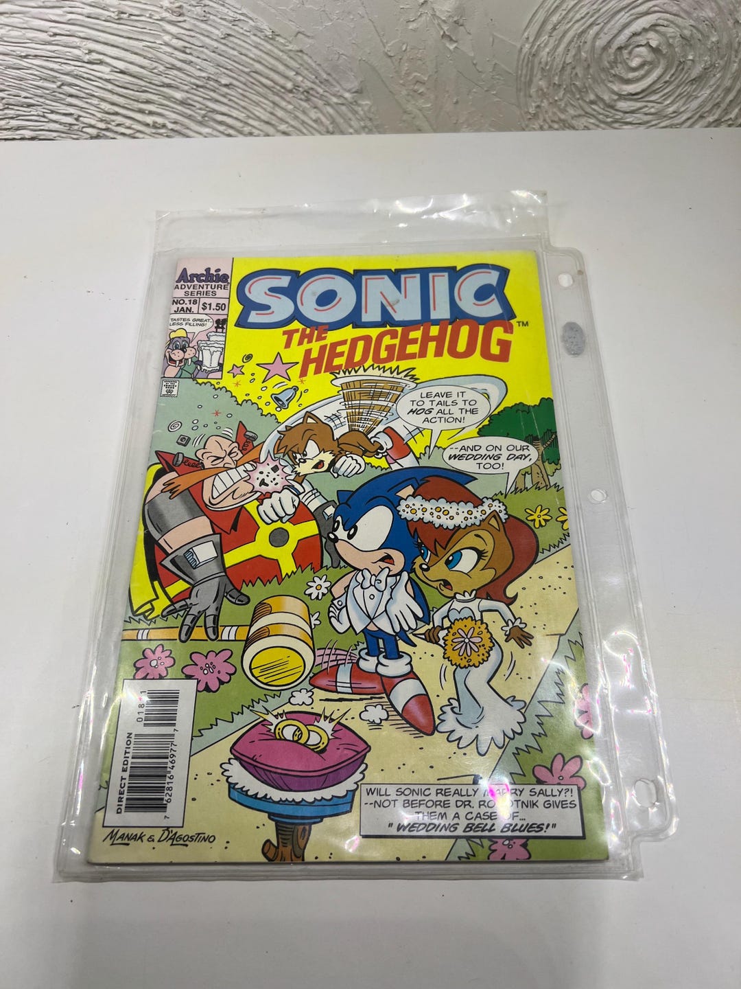Sonic the Hedgehog Comic Issue 18, January 1995 Archie Comics wedding ...