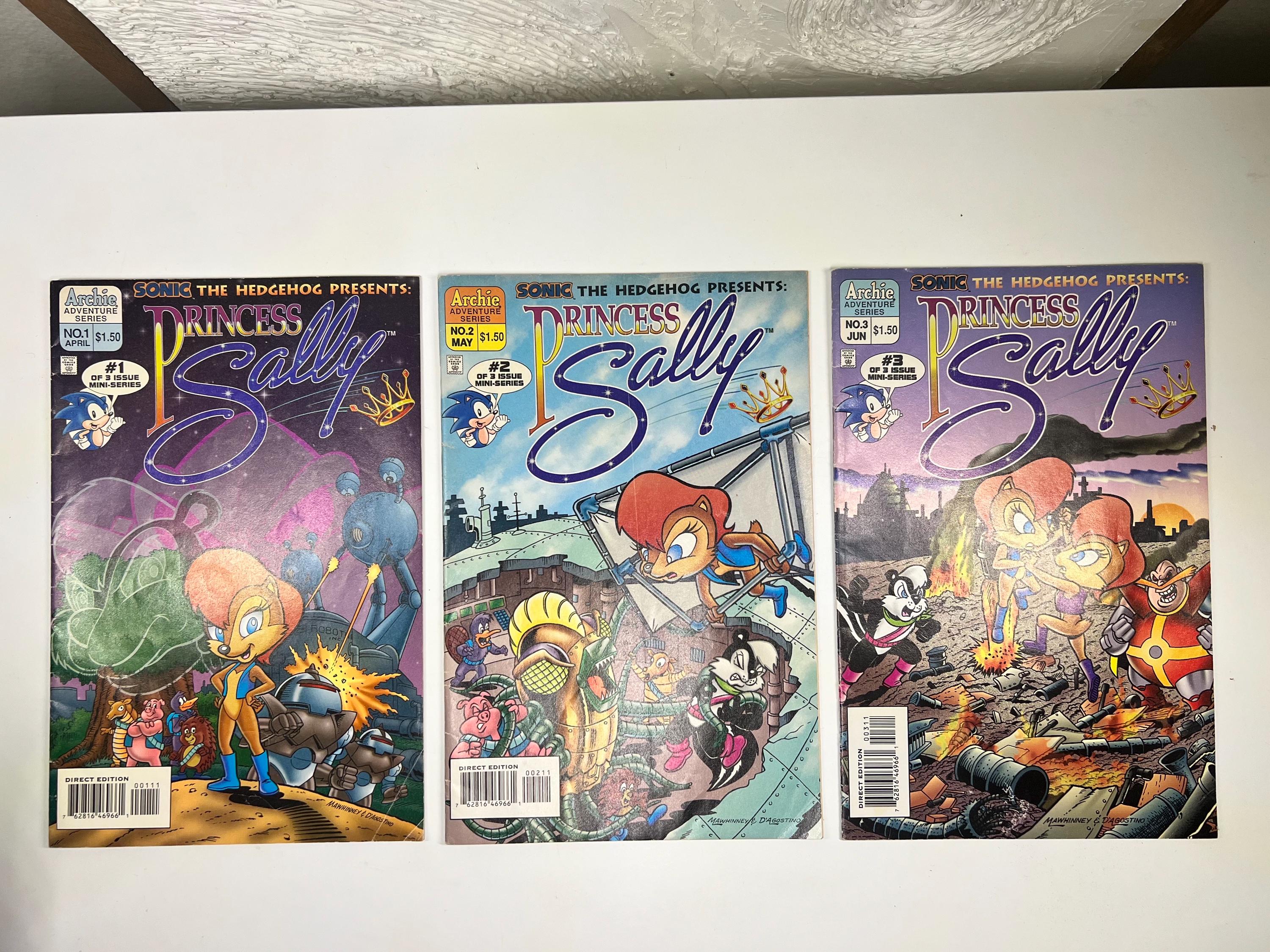 Sonic the Hedgehog Presents Princess Sally Comic Book Set: Archie ...