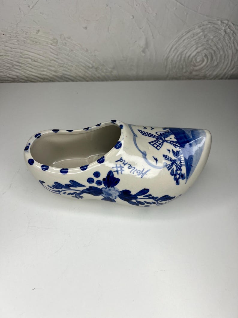 Vintage Holland Delft Blue Ceramic Clog | Hand-painted Dutch Souvenir ...