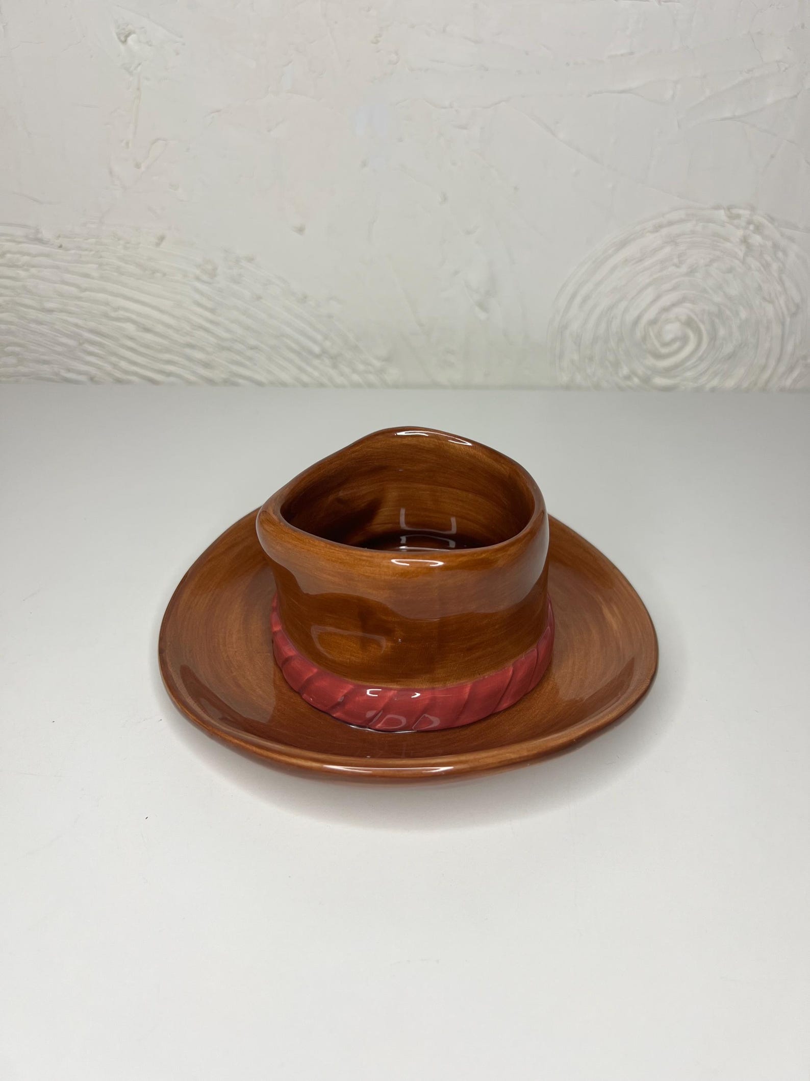 Vintage Ceramic Cowboy Hat Condiment Dish - Rustic Western-themed ...