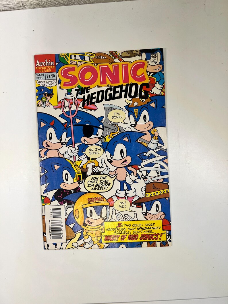 Sonic the Hedgehog Comic Issue No. 19 feb 1995 Rare Vintage Collectible ...