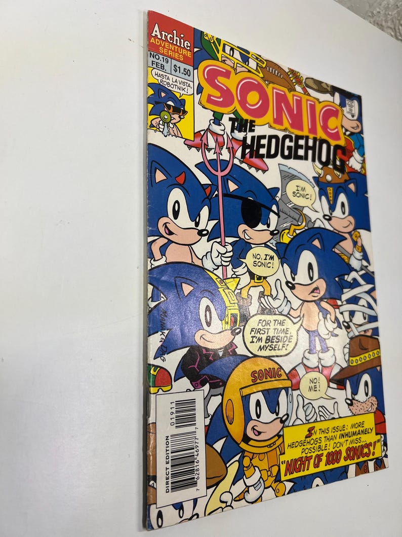 Sonic the Hedgehog Comic Issue No. 19 feb 1995 Rare Vintage Collectible ...