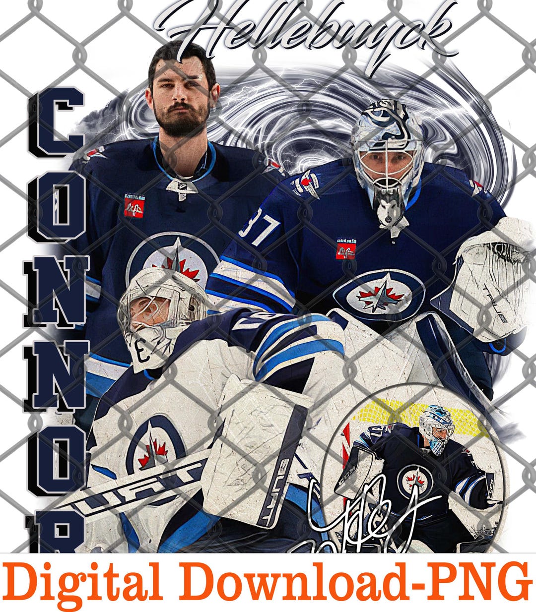 Connor Hellebuyck PNG, Ice Hockey American Professional Hockey ...