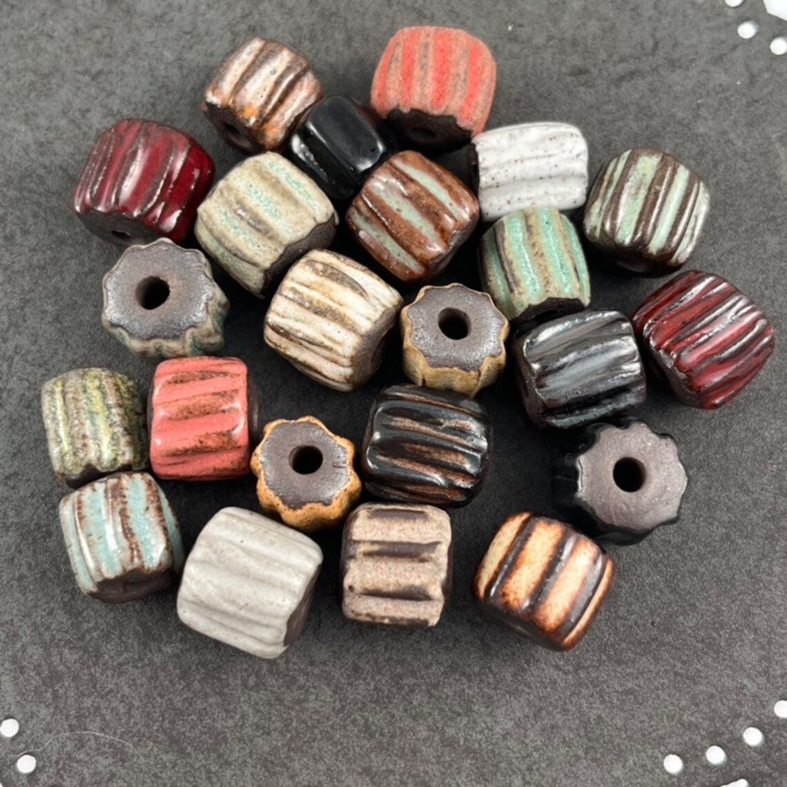 Jewelry Making Supplies Beads Handmade Ceramic Beads Chocolate ...