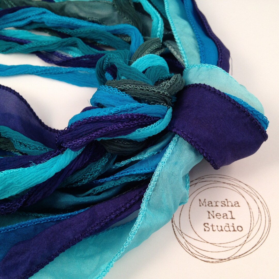 Hand Dyed Silk Ribbon - Silky Ribbon - Fairy Ribbon - Jewelry Supplies ...