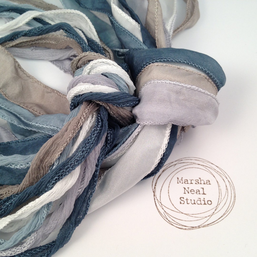Hand Dyed Silk Ribbon - Silky Ribbon - Fairy Ribbon - Jewelry Supplies ...