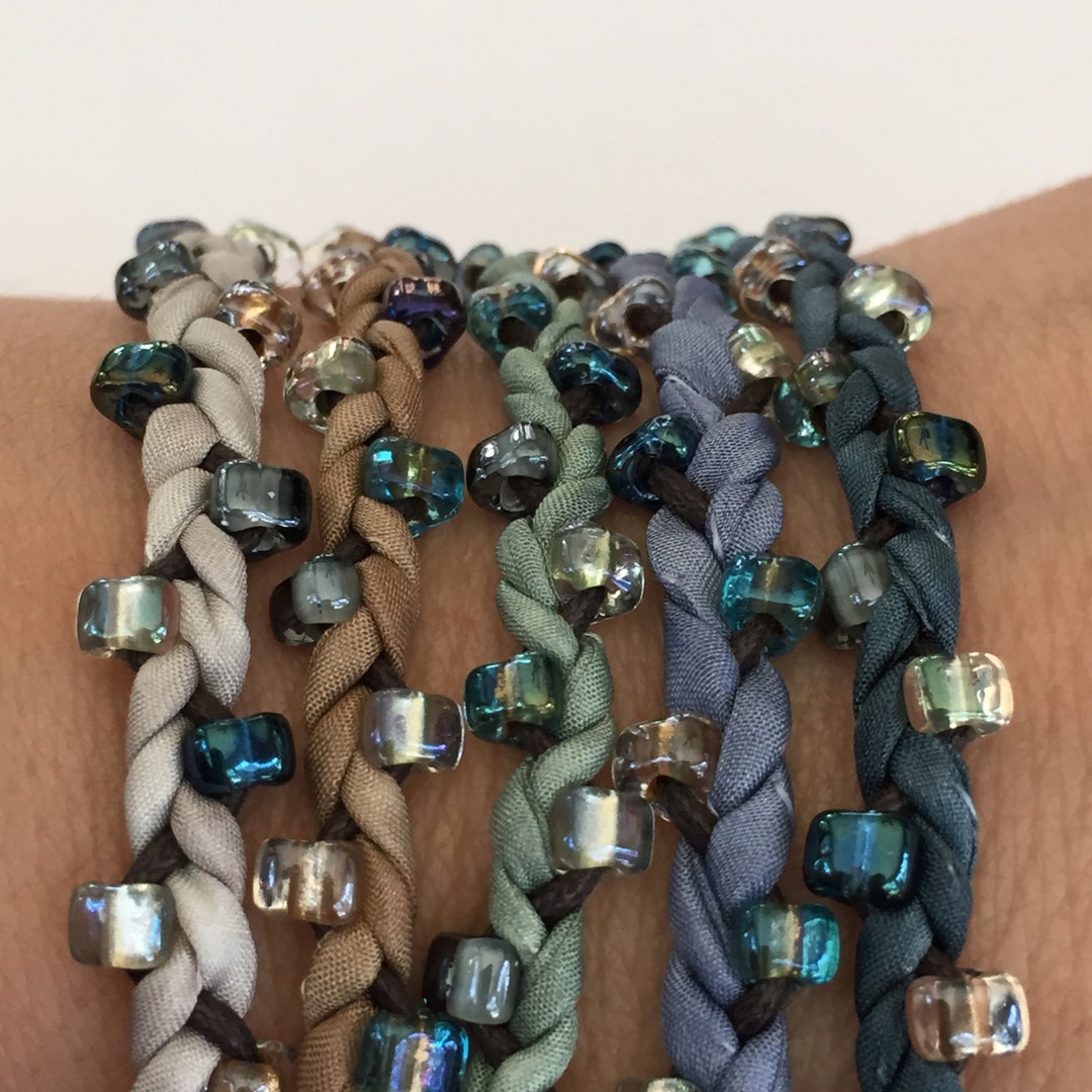 DIY Silk Wrap Braided Bracelet Kit: Adult Friendship Bracelets by ...
