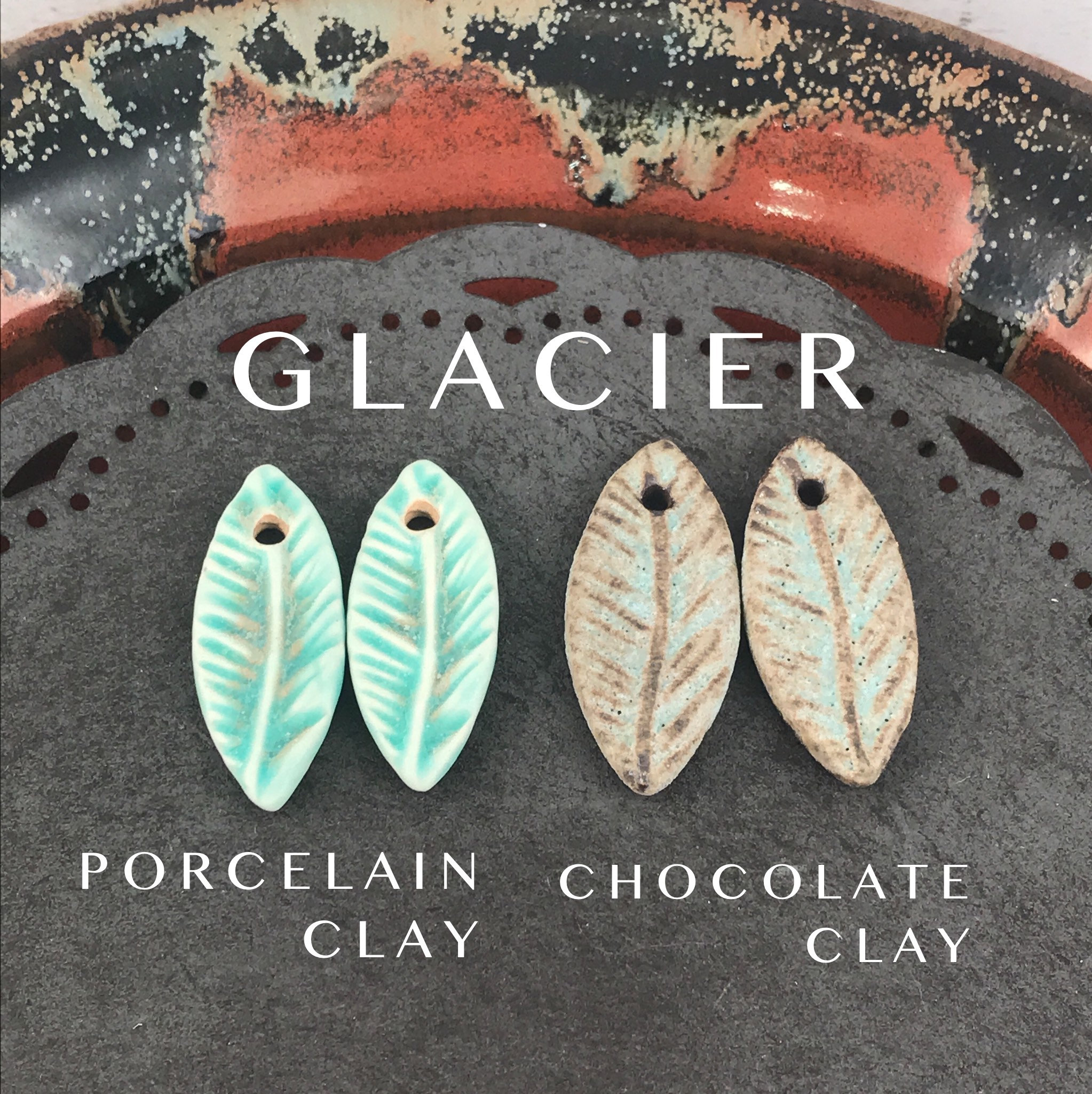 Handmade Ceramic Beads Feather Beads Leaf Chocolate | Etsy