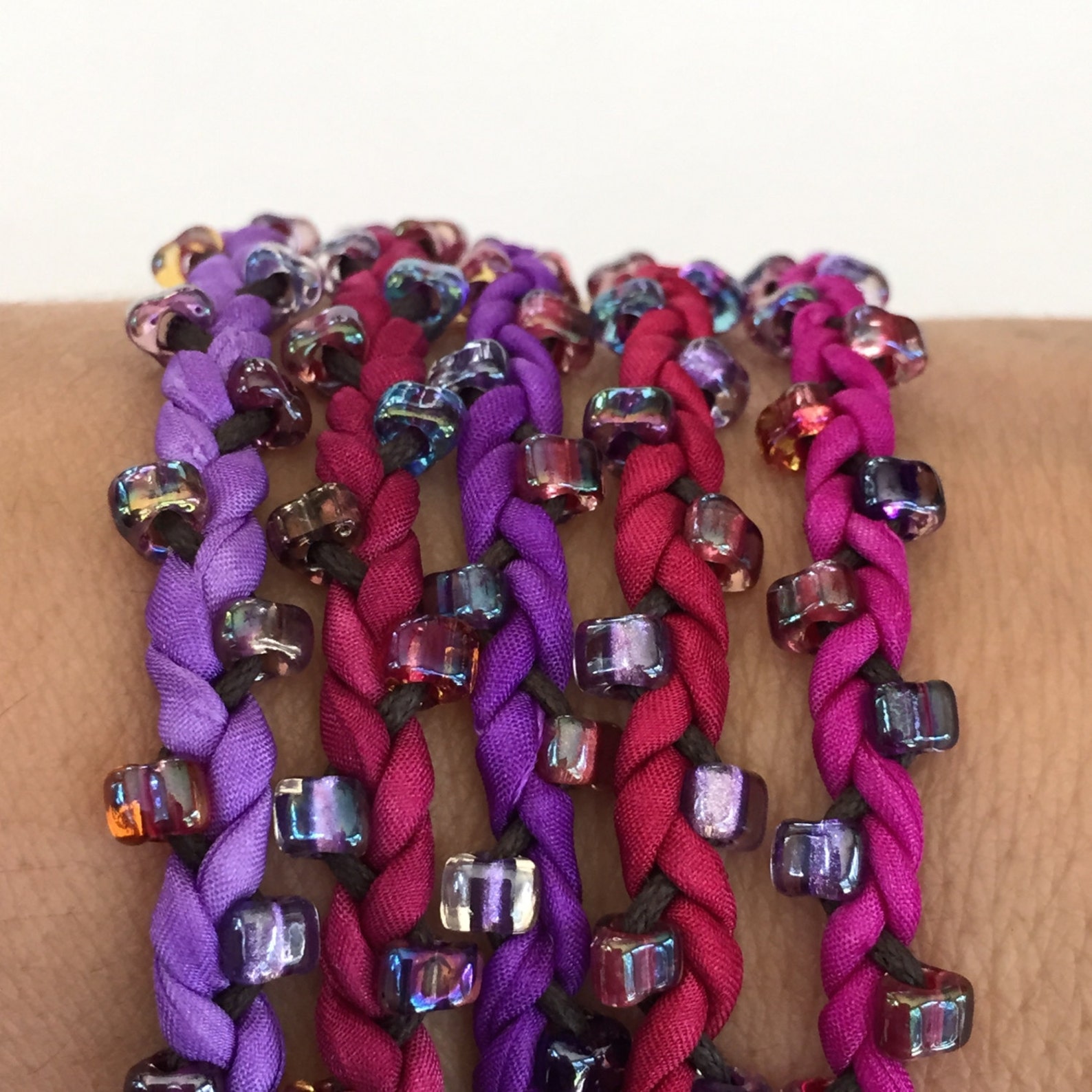 DIY Silk Wrap Bracelet or Silk Cord Kit DIY Craft Kit DIY | Etsy