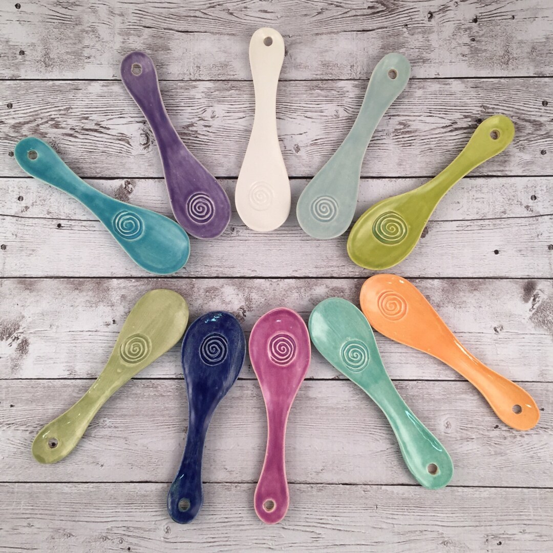 Handmade Ceramic Coffee Spoon: Decorative Pottery Stirrer by Marsha ...