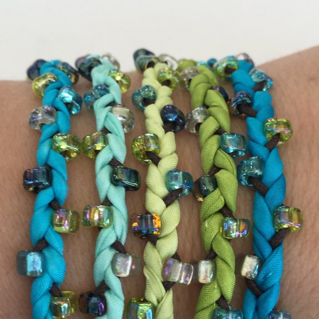 DIY Silk Wrap Braided Bracelet Kit: Adult Friendship Bracelets by ...