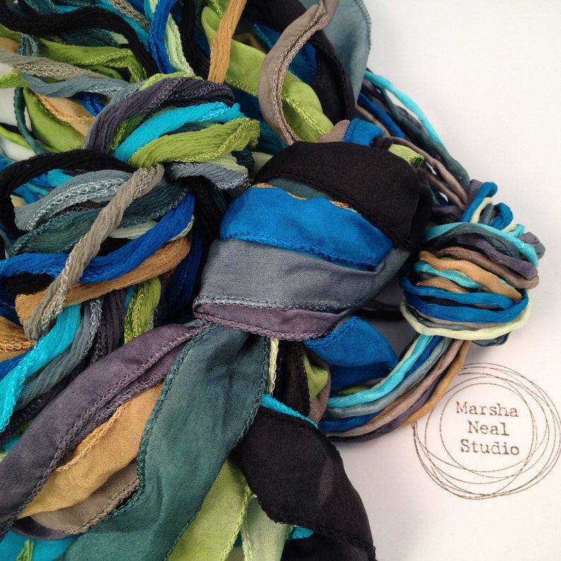 2mm Silk Cord Set: Blue Green Waters Palette. Jewelry Supplies by ...