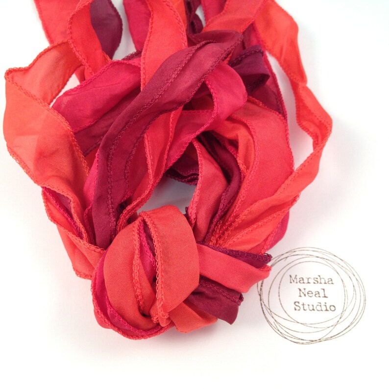 Hand Dyed Silk Ribbon Silky Ribbon Fairy Ribbon Jewelry | Etsy