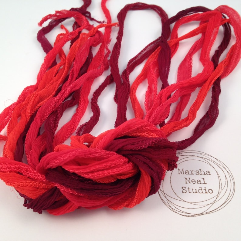 Hand Dyed Silk Ribbon Silky Ribbon Fairy Ribbon Jewelry | Etsy