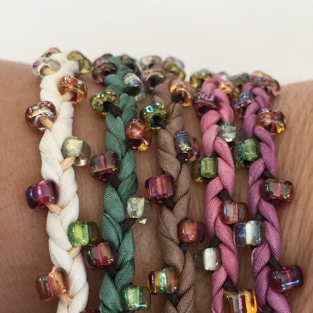 DIY Silk Wrap Braided Bracelet Kit: Adult Friendship Bracelets by ...
