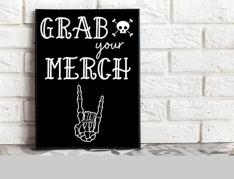 Editable Grab Your Merch Birthday Sign: Kids Party Decor (digital ...