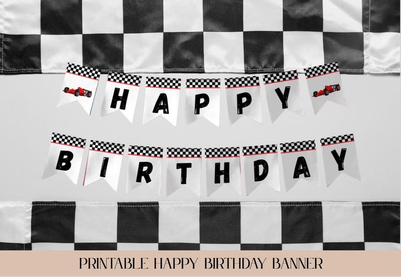 Need Four Speed Birthday Banner: Printable Party Decor (PDF File) - Etsy