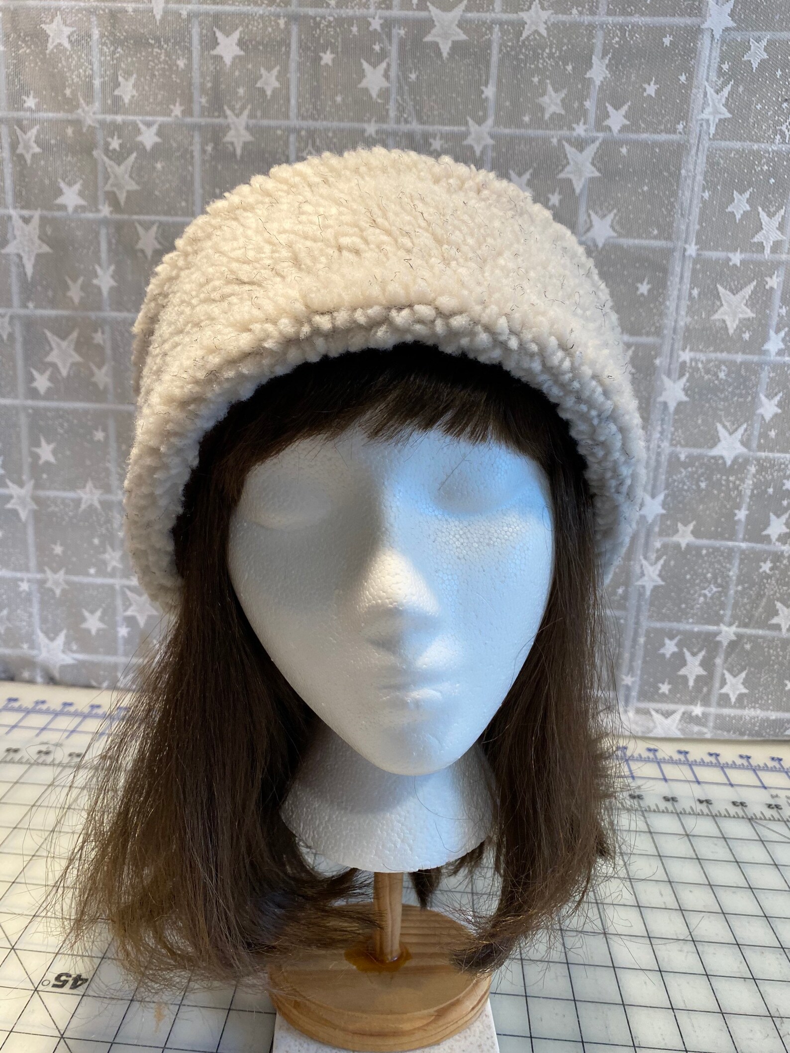Adult BERBER PILLBOX Hat Nubby Ecru Berber and Fleece Hat - Etsy