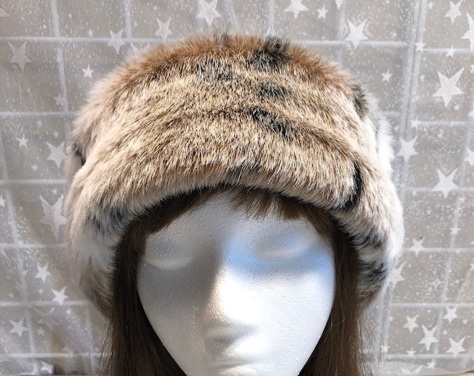 Snow Lynx FAUX FUR HAT, Women's Winter Hat, Fur Hat, Snow Lynx Fur Hat ...