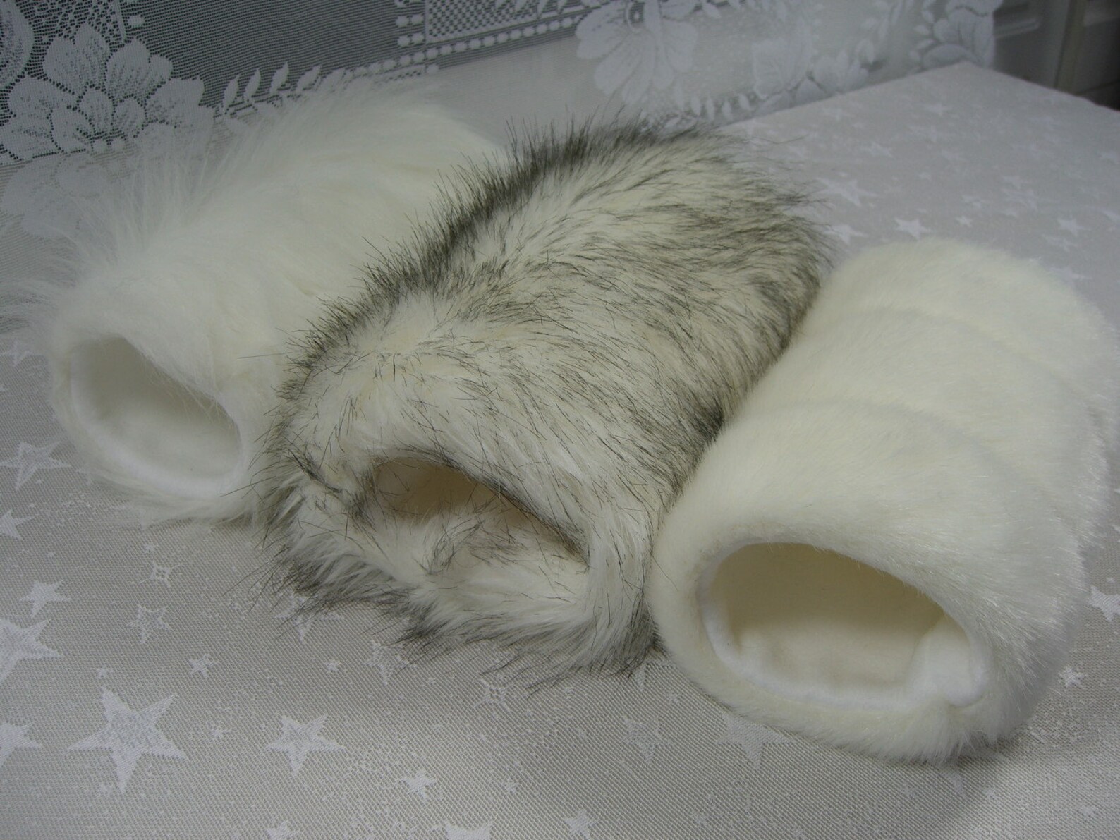 Child's Mink Faux Fur Hand MUFF, Girl's White Hand Muff, Faux Fur Muff ...