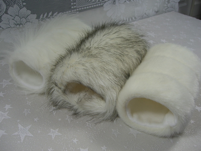 Child's Mink Faux Fur Hand MUFF, Girl's White Hand Muff, Faux Fur Muff ...