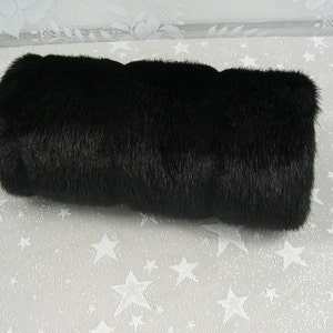 Child's Black Mink Faux Fur Hand MUFF, Girl's Hand Muff, Faux Fur Muff ...