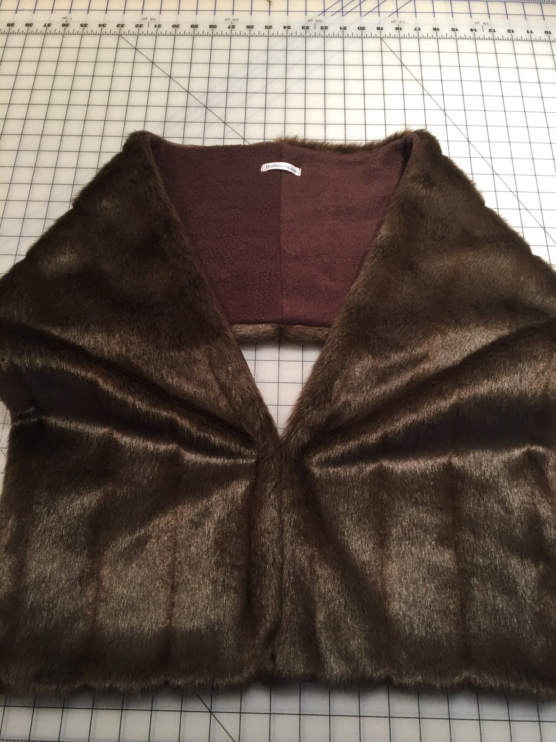 Large Faux Fur Wrap Champagne Pelted Mink Fur Shawl - Etsy