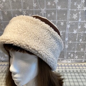 Adult BERBER PILLBOX Hat Nubby Ecru Berber and Fleece Hat - Etsy