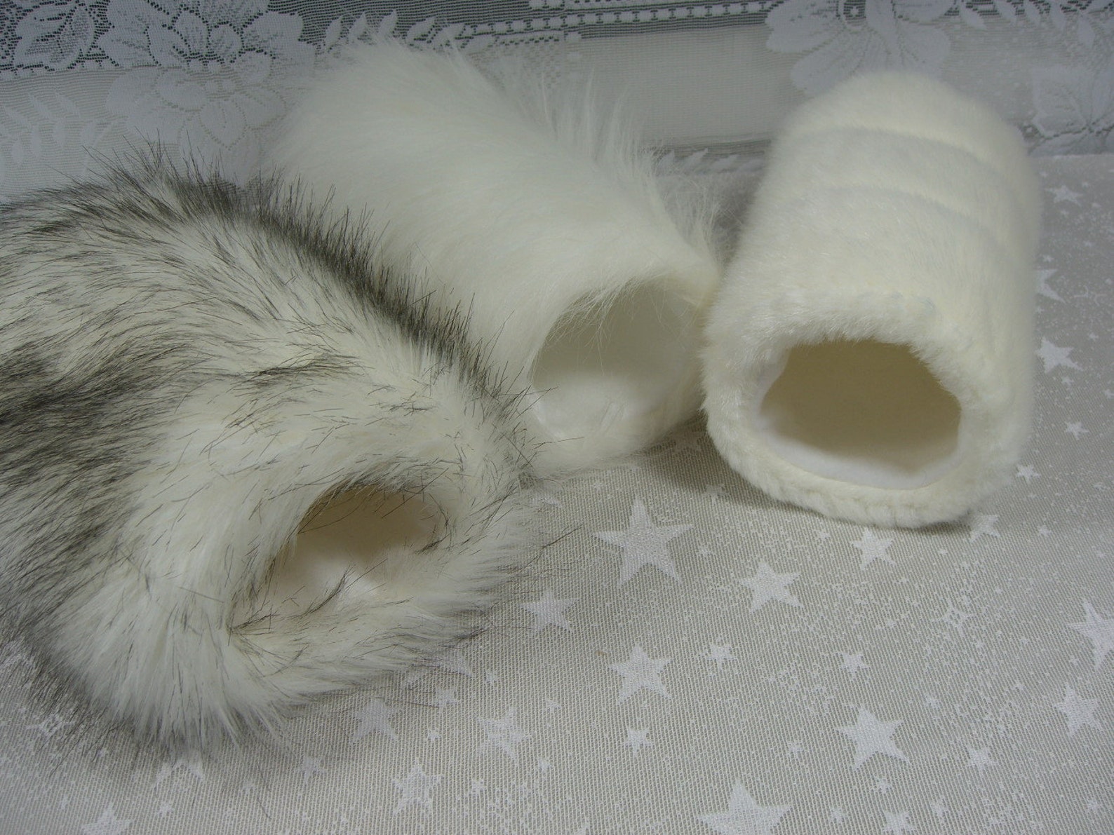 Child's Mink Faux Fur Hand MUFF, Girl's White Hand Muff, Faux Fur Muff ...