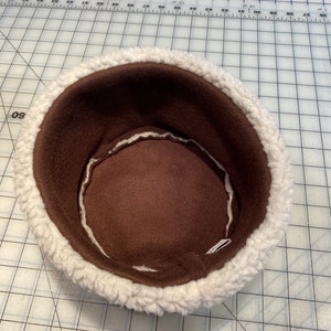 Adult BERBER PILLBOX Hat Nubby Ecru Berber and Fleece Hat - Etsy