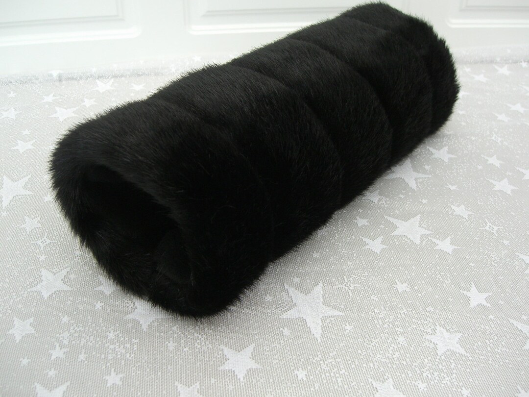 Black Mink Faux Fur Hand Muff, Fleece Lined, Handmade - Etsy
