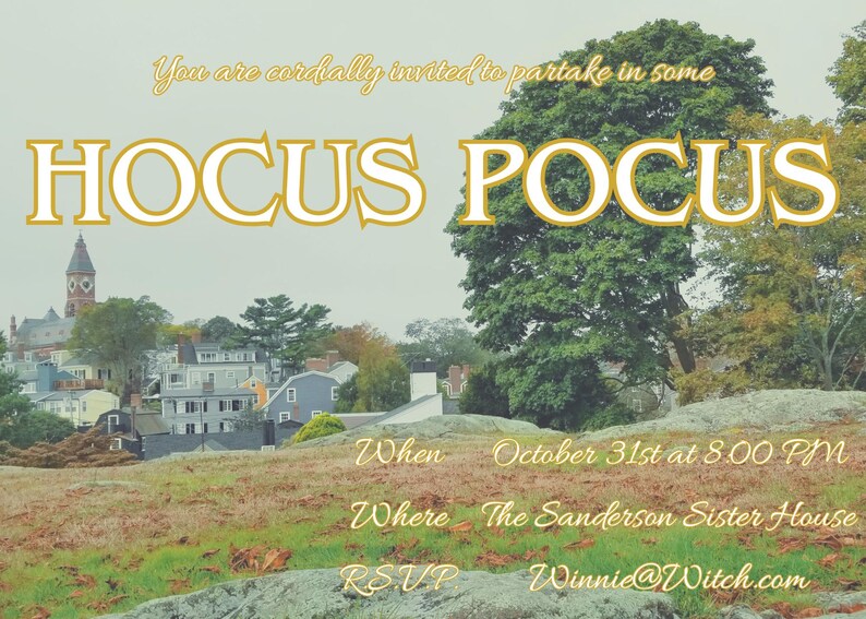Hocus Pocus Invitation Template - Etsy