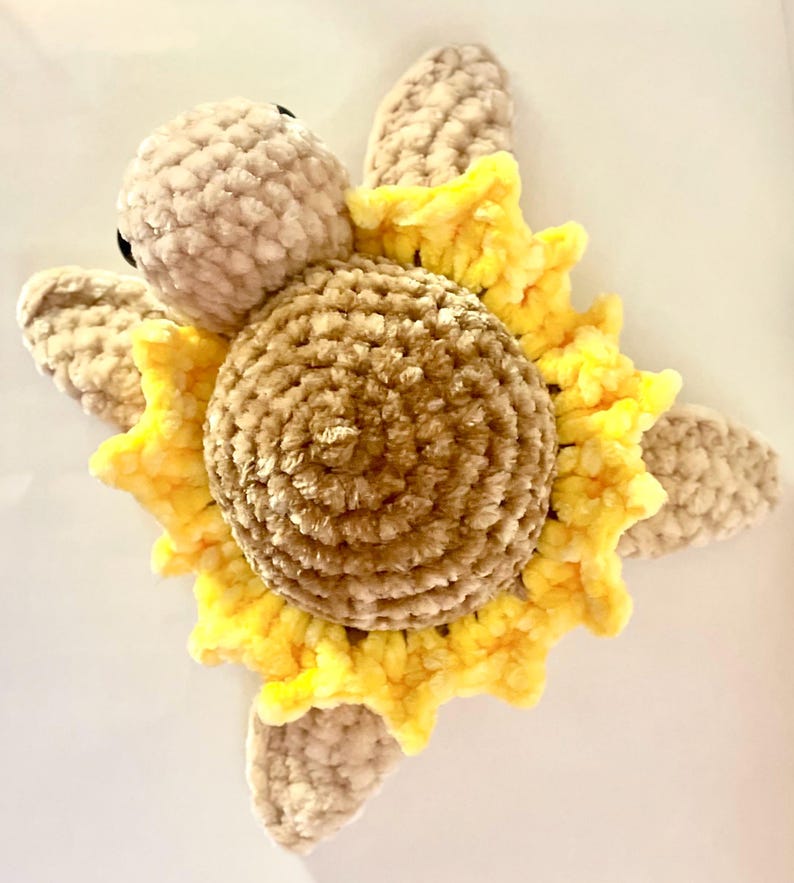 Crochet Sunflower Sea Turtle Plushie | Sunflower Turtle | Sea Turtle ...
