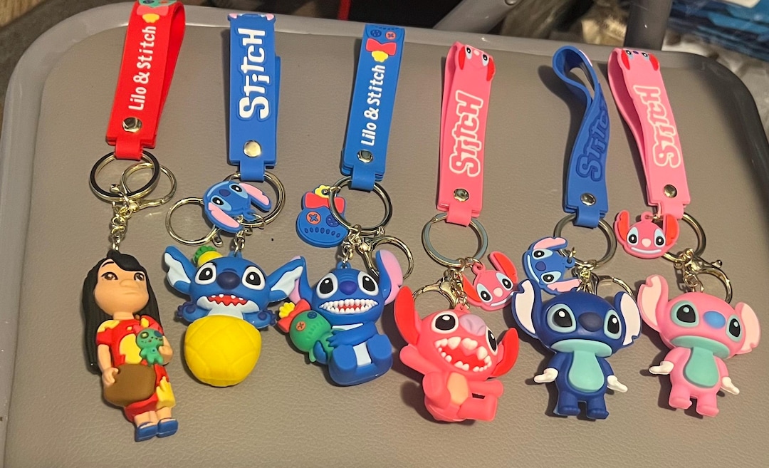 Cartoon Character Keychain - Lilo & Stitch - Etsy