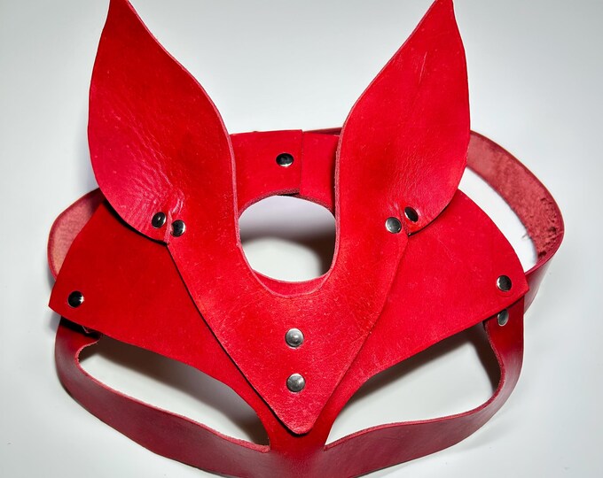 Leather Red Fox Mask - Etsy