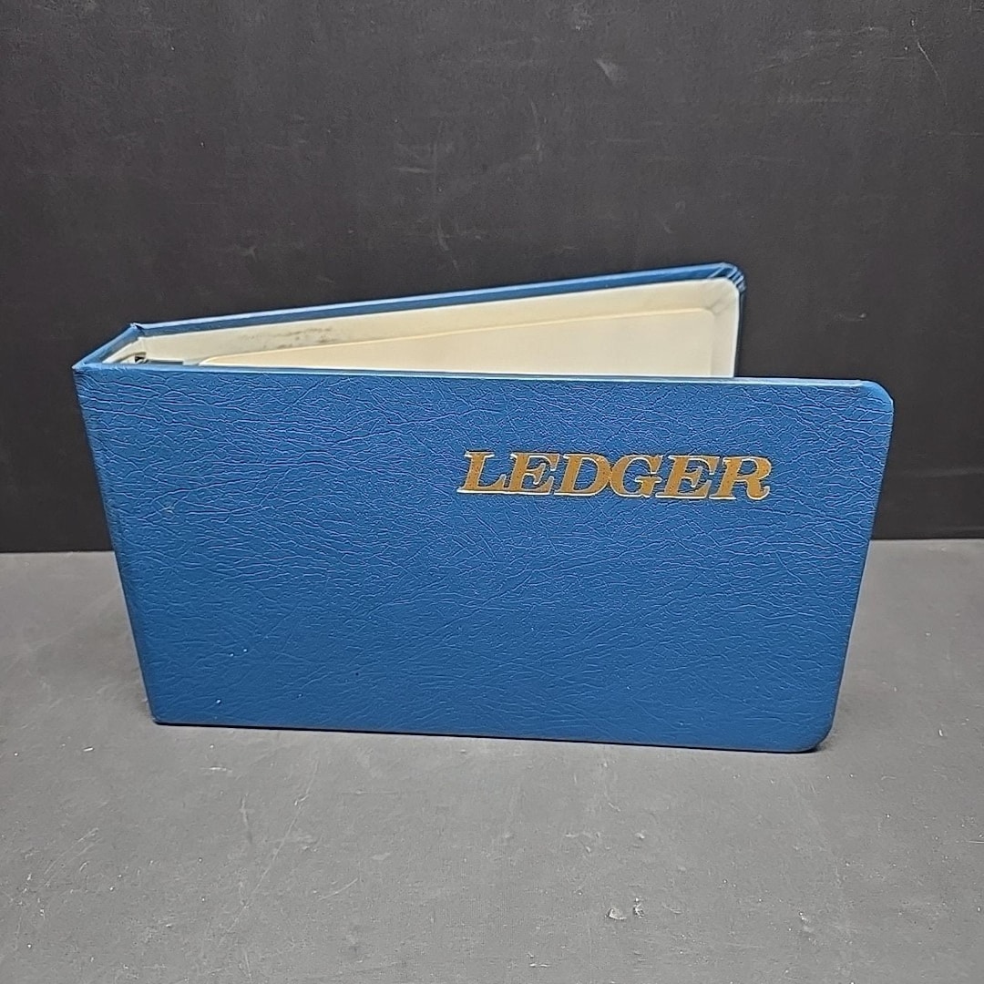 Vintage Wilson Jones Ledger Binder 203-58 BL Blue 5.5" X 10" Clean ...