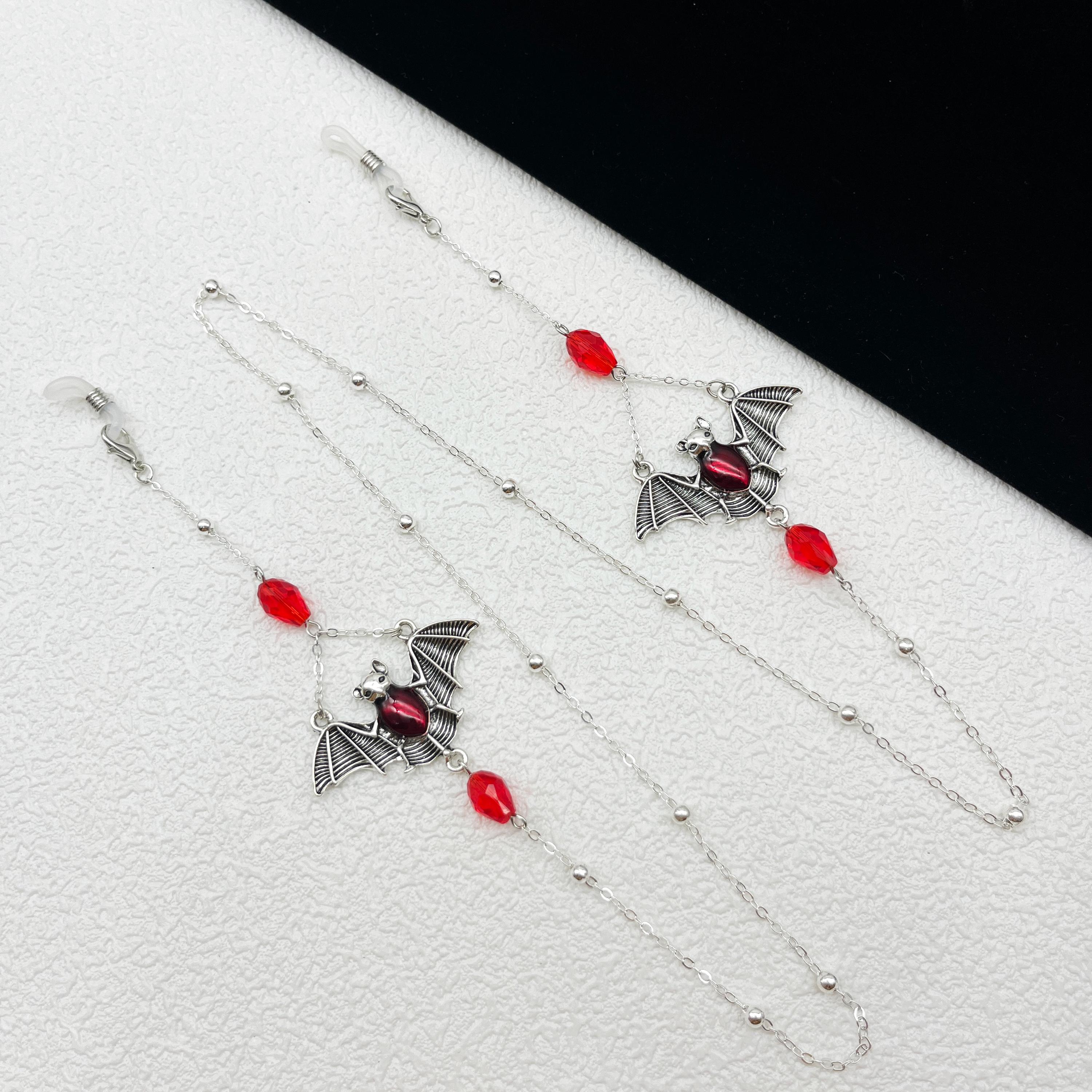 Bat Pendant Eyeglass Chain, Gothic Glasses Accessory - Etsy
