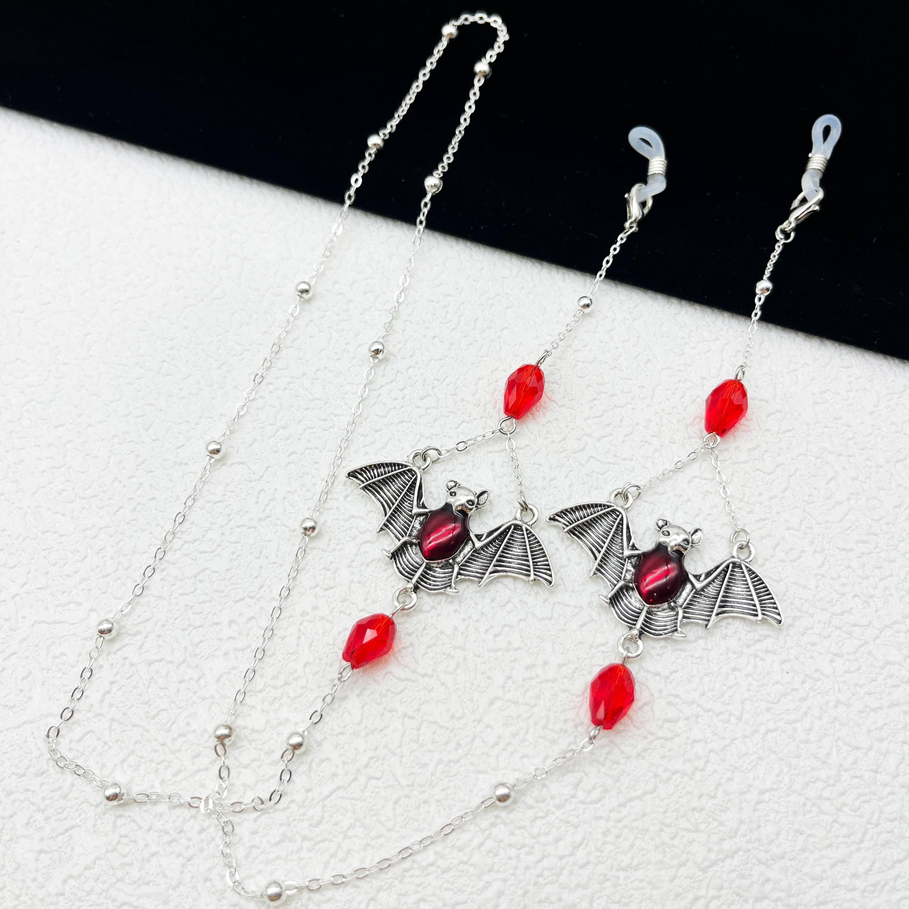 Bat Pendant Eyeglass Chain, Gothic Glasses Accessory - Etsy