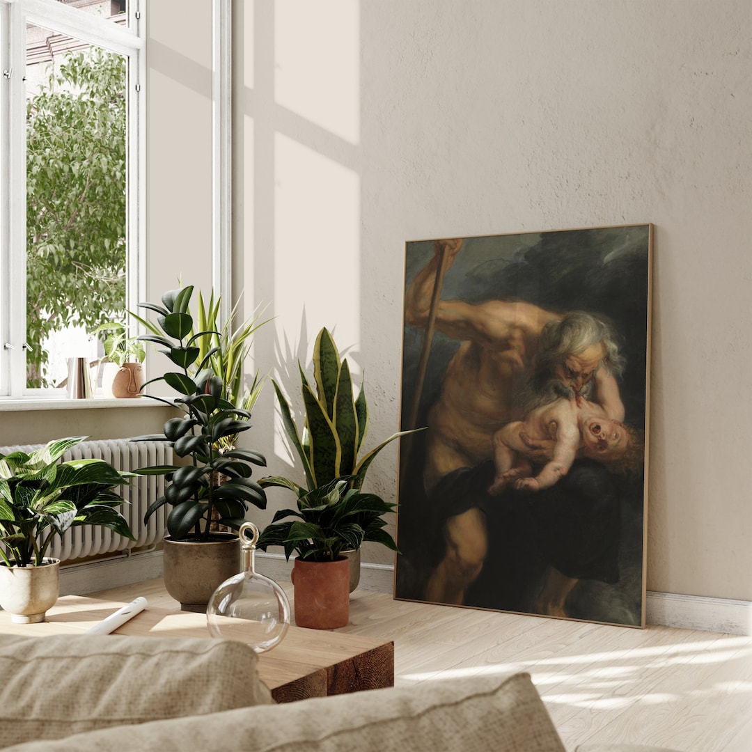 Peter Paul Rubens Saturn Devouring His Son | Vintage Roman God Painting ...
