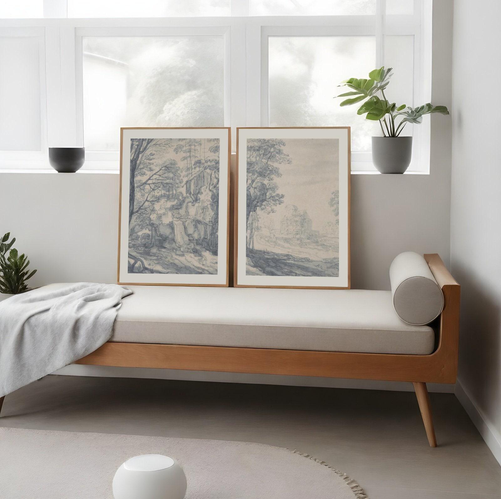 Set of 2 Isaak Major Landscape Prints | Two French Paintings, Blue Pen ...