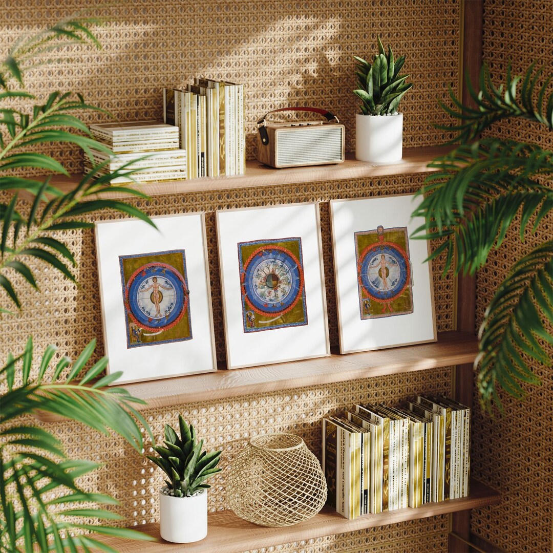 Set of 3 Hildegard Von Bingen Book of Divine Works Prints | Three ...