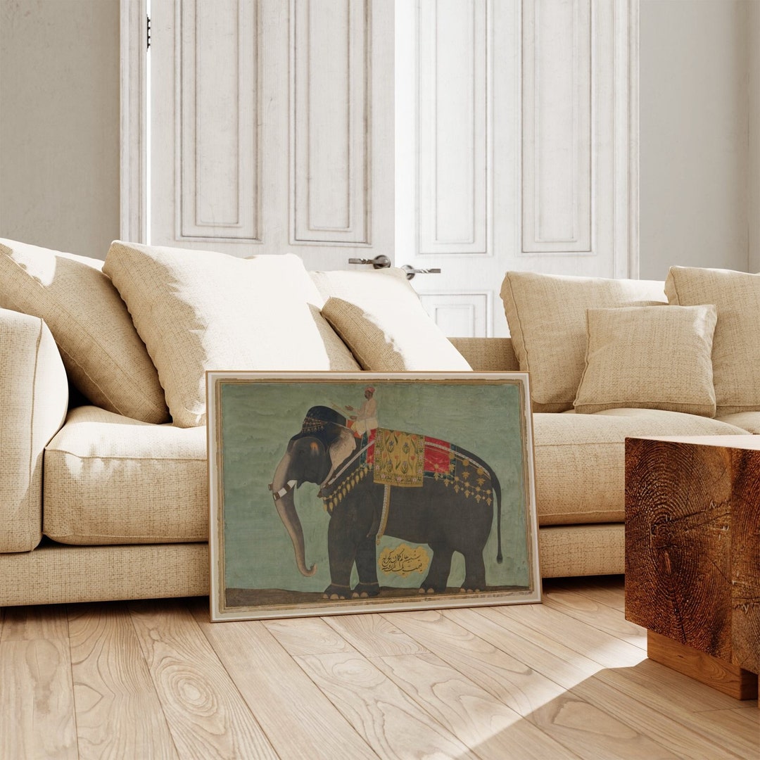 Alam Guman Portrait of the Elephant | Indian Culture Painting, Vintage ...