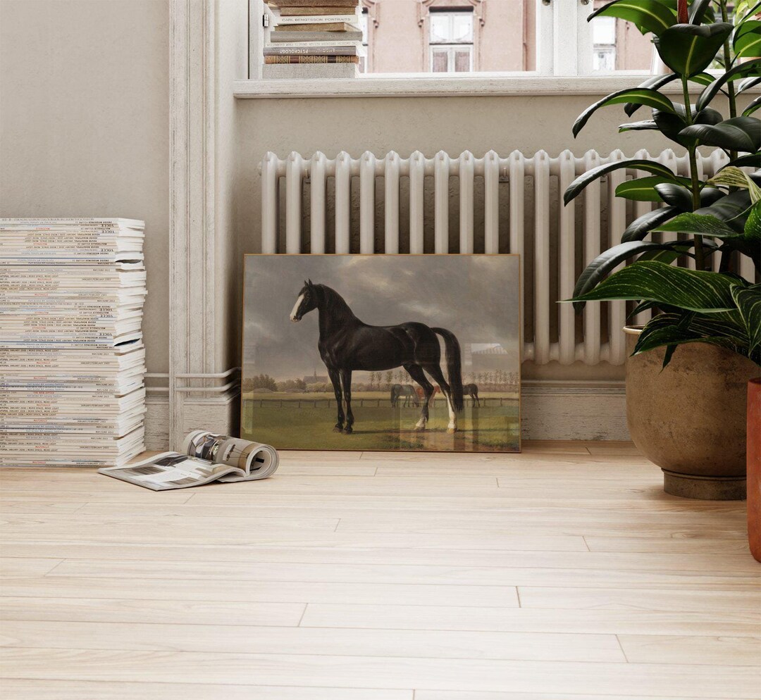 Anthony Oberman the Fast One in a Meadow Antique Equestrian Oil ...