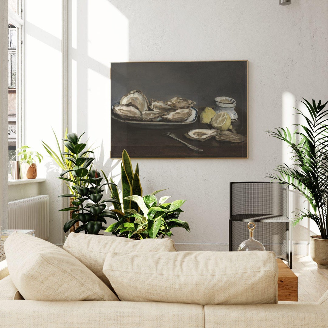 Édouard Manet Oysters | Antique Still Life Painting, Vintage Kitchen ...