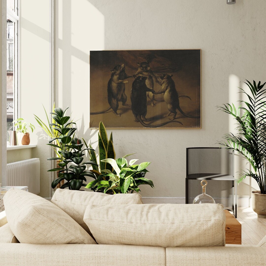 Ferdinand Van Kessel the Dance of Rats | Vintage Print, Medieval ...