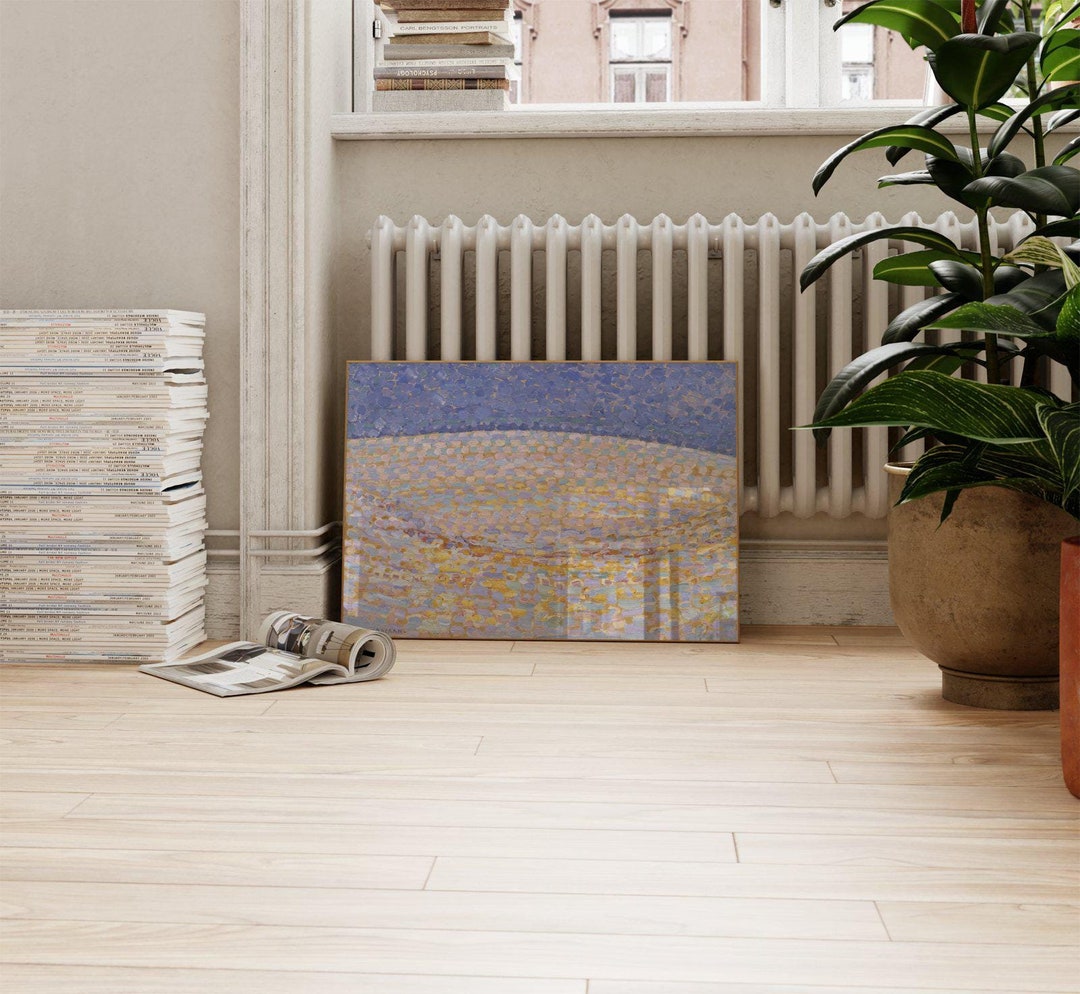 Piet Mondrian Dune III | Vintage Desert Landscape Oil Painting, Blue ...