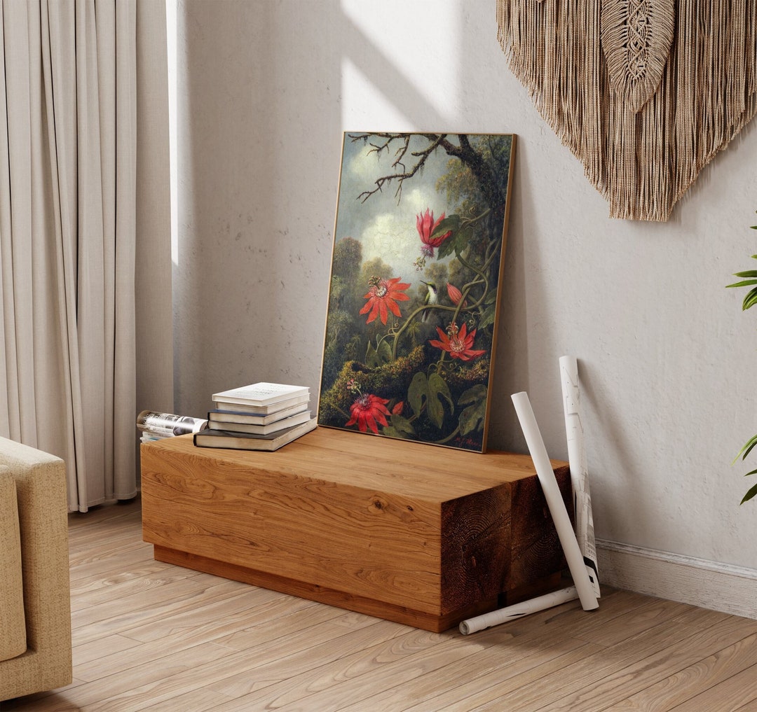 Martin Johnson Heade Hummingbird and Passionflowers | Vintage ...