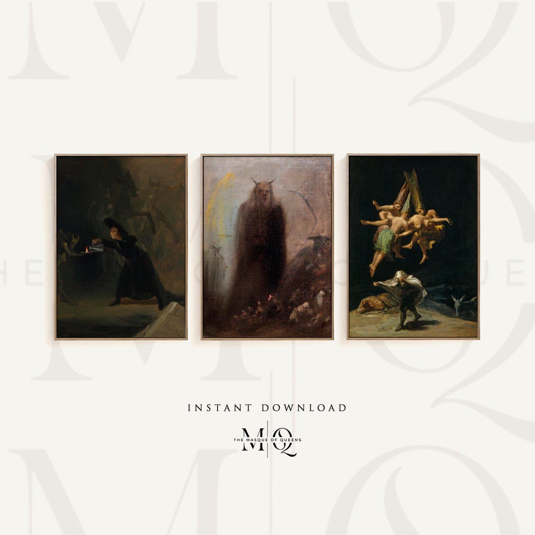 Set of 3 Francisco De Goya Prints, Three Witch Posters, Melancholia ...