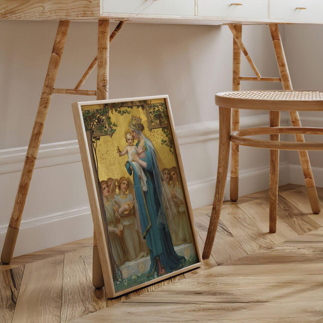 Enric M Vidal Madonna and Child | Vintage Reproduction Painting, Christ ...