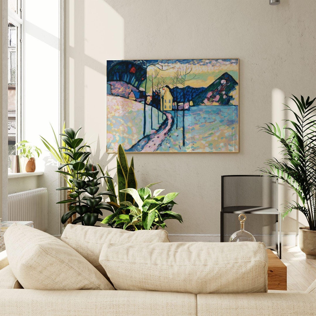 Wassily Kandinsky Winter Landscape Print | Vintage Abstract Scenery ...